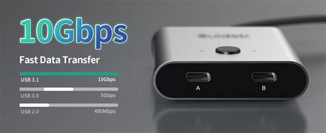 Amazon Com SUIDEK USB C Switch Bi Directional USB C Switcher K Hz Video In Out In