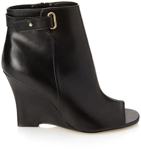 Forever 21 Peep Toe Wedge Booties 34 Forever 21 Lookastic