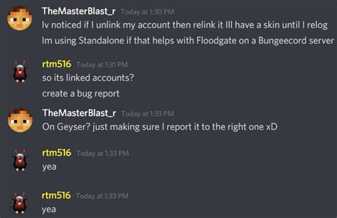 Skin Issue With Linked Accounts · Issue 744 · Geysermcgeyser · Github