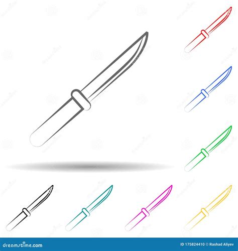 Knife Gang Criminal Multi Color Set Icon Simple Thin Line Outline Vector Of Mafia Icons For