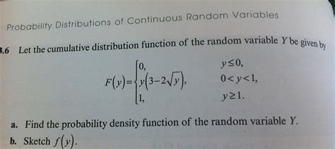 Solved The Probability Density Function Of The Random Chegg