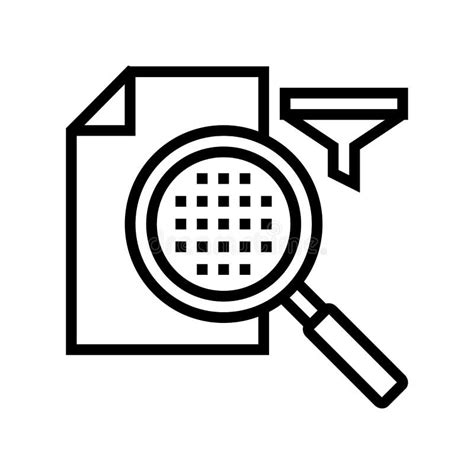 Filter Paper For Filtration Line Icon Vector Illustration Stock Vector