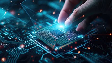 A New Cpu Technology Concept With A Hand Holding A New Generation Cpu