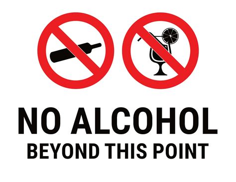 Free Printable No Alcohol Sign [pdf] Drawing Pictures