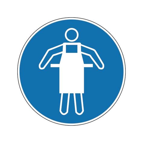 Premium Vector Protective Apron Sign Use A Protective Apron Mandatory
