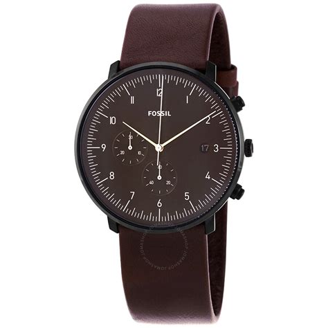 Fossil Chase Timer Chronograph Quartz Brown Dial Mens Watch Fs5485
