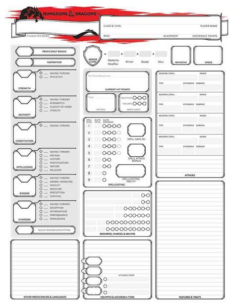 D&D 5e Player Handouts - Imgur | Dnd character sheet, Character sheet template, Character template