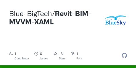 GitHub Blue BigTech Revit BIM MVVM XAML