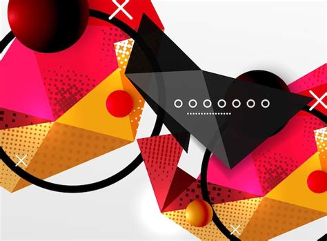 premium vector vector color geometric abstract composition triangular