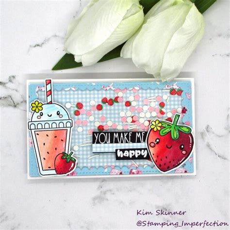 Mini Slimline Shaker Card Subscription Card Kits Stamping Imperfection