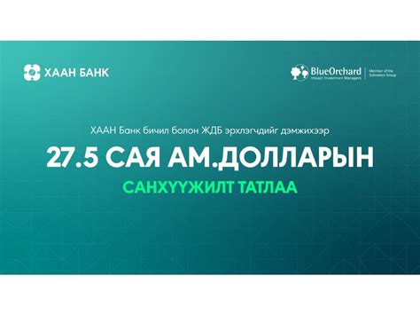 ХААН Банк бичил болон ЖДБ эрхлэгчдийг дэмжихээр 27 5 сая ам долларын