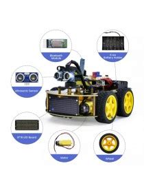 Keyestudio Upgraded 4WD BT Multi Purpose Smart Car V2 0 For Arduino