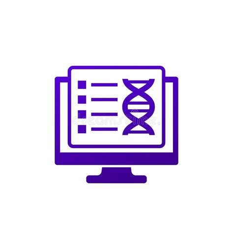 bioinformatics icon analysis of biological data stock illustration