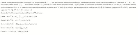 consider a data generating process consisting of