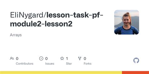 GitHub EliNygard Lesson Task Pf Module2 Lesson2 Arrays
