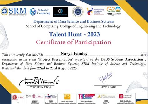 Navya Pandey On Linkedin Recently Participated In The Dsbs Talent Hunt Im Happy To Say That I