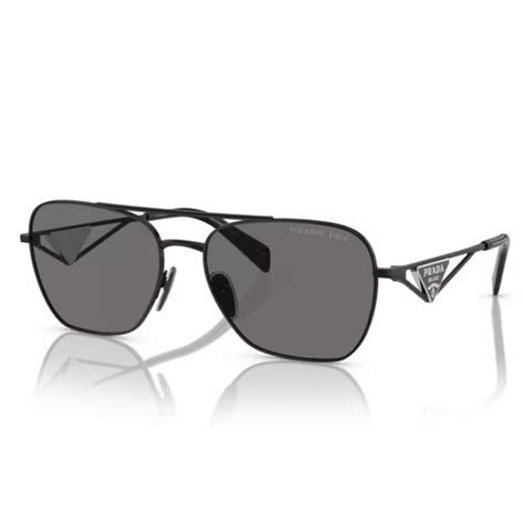 Óculos De Sol Prada Pr A50s 59 Preto Metálico 1ab5z1 Óticas