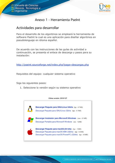Anexo 1 Herramienta PSe Int Anexo 1 Herramienta PseInt Actividades Para Desarrollar Para