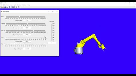 Robot Simulation With A Gui Matlab App Designer Virtual Reality Youtube