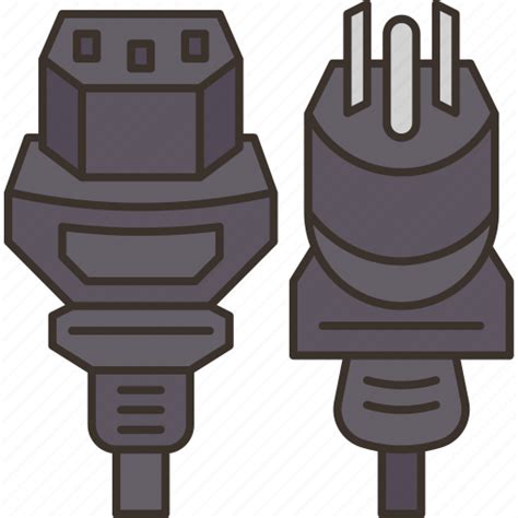 Computer Power Cable Plug Socket Icon Download On Iconfinder