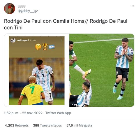 Rodrigo De Paul Y Tini Stoessel Blanco De Las Burlas Tras La Caída De