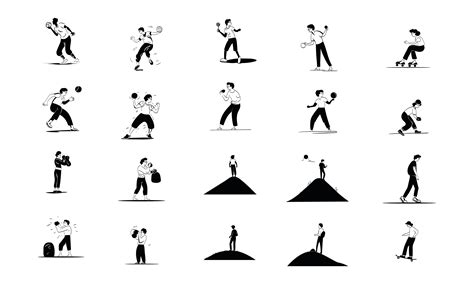 Men Sport Illustration Collection Graphic By Graphicnika · Creative Fabrica