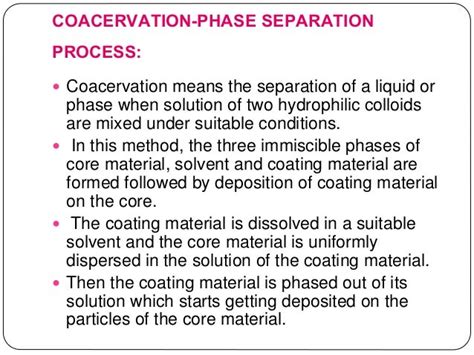 Coacervation Phase Separation Technique In Micro Encapsulation