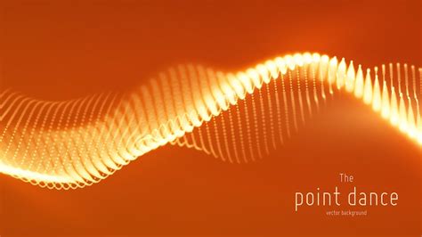 Free Vector Abstract Red Particle Wave Points Array Shallow Depth