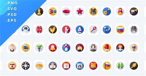 50 значок России Графика Envato Elements