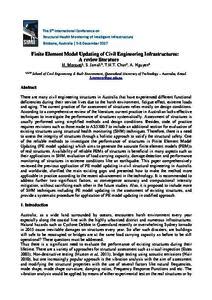 Finite Element Model Updating Of Civil Engineering Infrastructures A Literature Review QUT