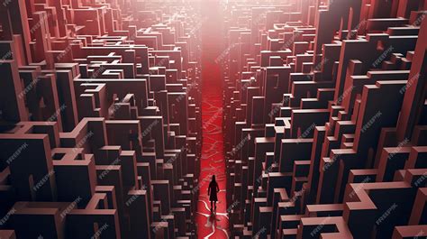 Premium Photo Maze Of Obstacles Symbolizing The Resilience And Strength Gained Through Mental