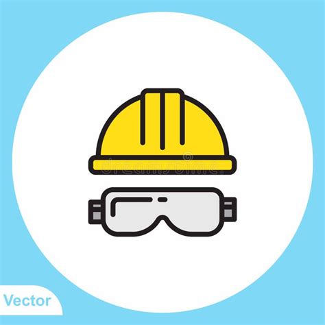 Safety Glasses Vector Icon Sign Symbol Stock Vector Illustration Of