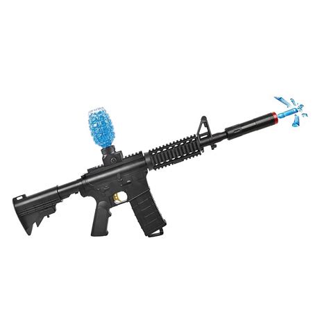 Automata puska Műanyag 75cm Lőszer zselés golyókkal 7 8 mm Fekete