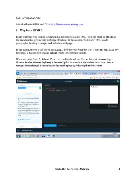 Html Css Tutorial Pdf Html Element Hyperlink