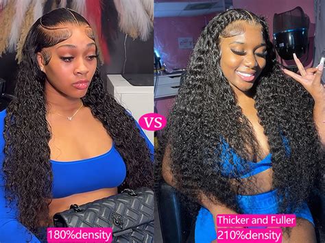 Lemoda 210 Density 34 Inch Water Wave Wig Human Hair 13x4