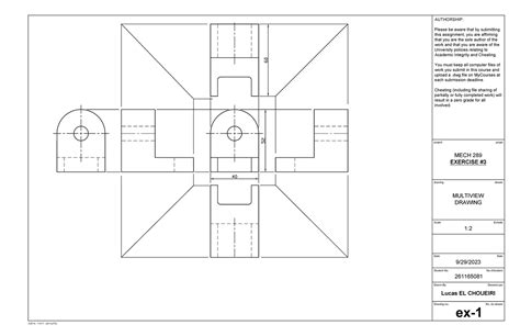 Mech289 Ex3 Drawing Template Ex 3 Paperspace Drawing Dessin Project