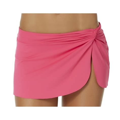 Anne Cole Anne Cole Womens Live In Color Knot Front Sarong Skirt