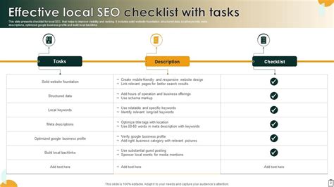 Seo Checklist Powerpoint Ppt Template Bundles Ppt Slide