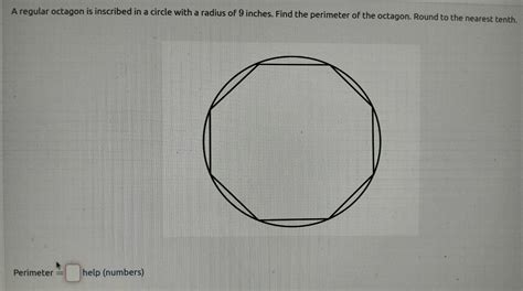 solved a regular octagon is inscribed in a circle with a