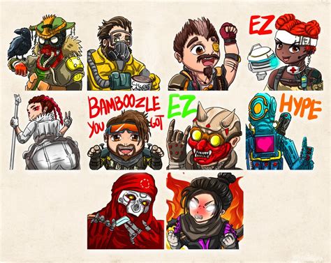 10 Apex Legends Emotes Pack For Streamer Twitch Emotes Etsy