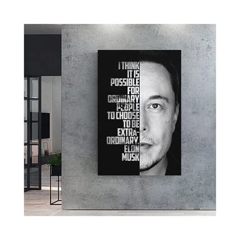 Buy Socklockpa Elon Musk Inspirational Quotes Poster Canvas Print