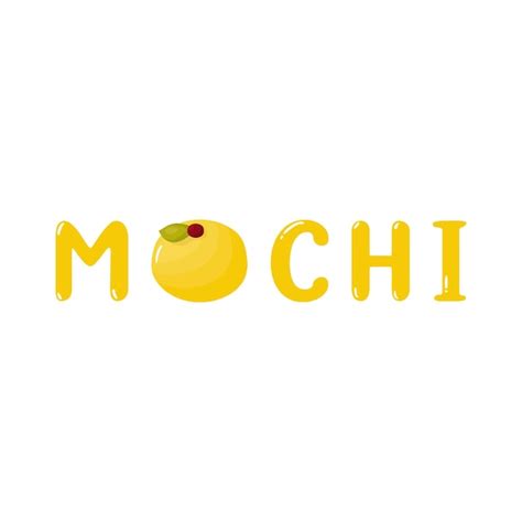 Premium Vector Mochi Asian Dessert Typography And Illustration