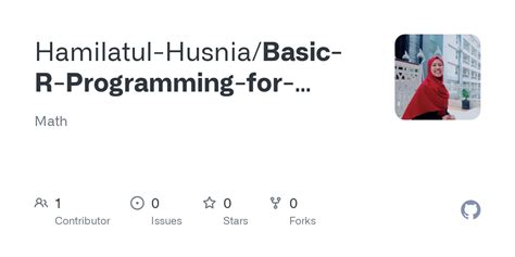 github hamilatul husnia basic r programming for data science math