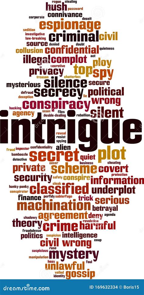 Nuage De Mots D Intrigue Illustration De Vecteur Illustration Du Nuage