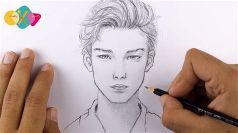 رسم بالرصاص للمبتدئين سهل جدا تعلم كيفية رسم وجه ولد من الامام
