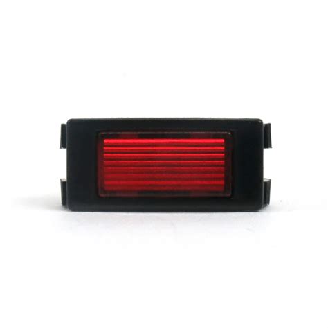 Indicator Light Red 12v Led Rectangular Dash Panel Warning Idiot Turn Signal