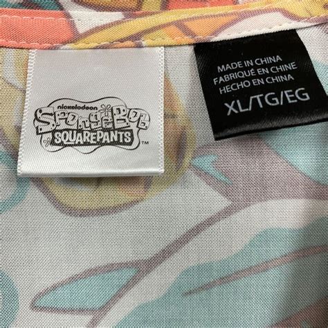 Very Rare Spongebob Squarepants Tropical Tiki Party Button Up Xl Grailed