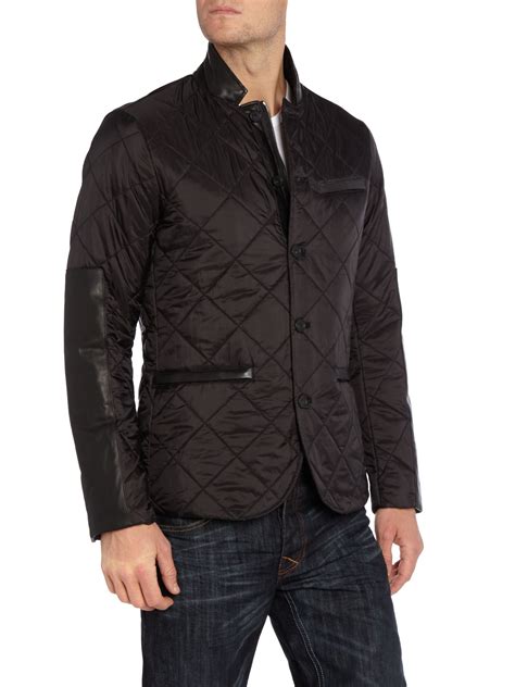 Michael Kors Quilted Hybrid 2 Button Blazer In Black For Men Lyst