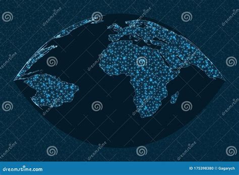 Global Network Craig Projection Stock Vector Illustration Of International Abstract 175398380