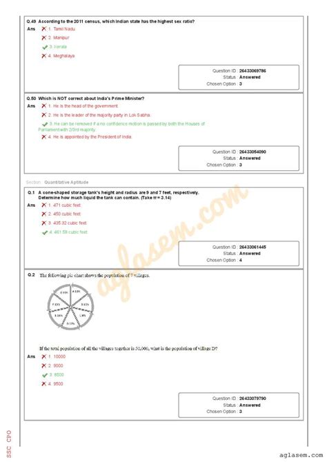 Ssc Cpo Question Paper 2022 Pdf Download Here Aglasem Career
